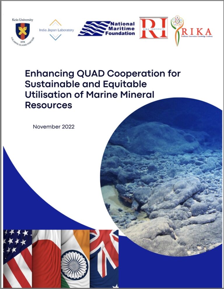 New report: “Enhancing QUAD cooperation for sustainable and equitable ...